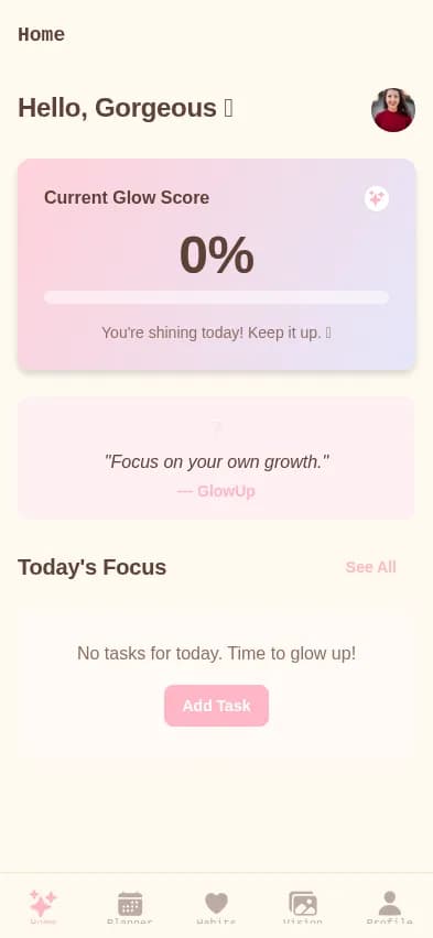 GlowUp Planner