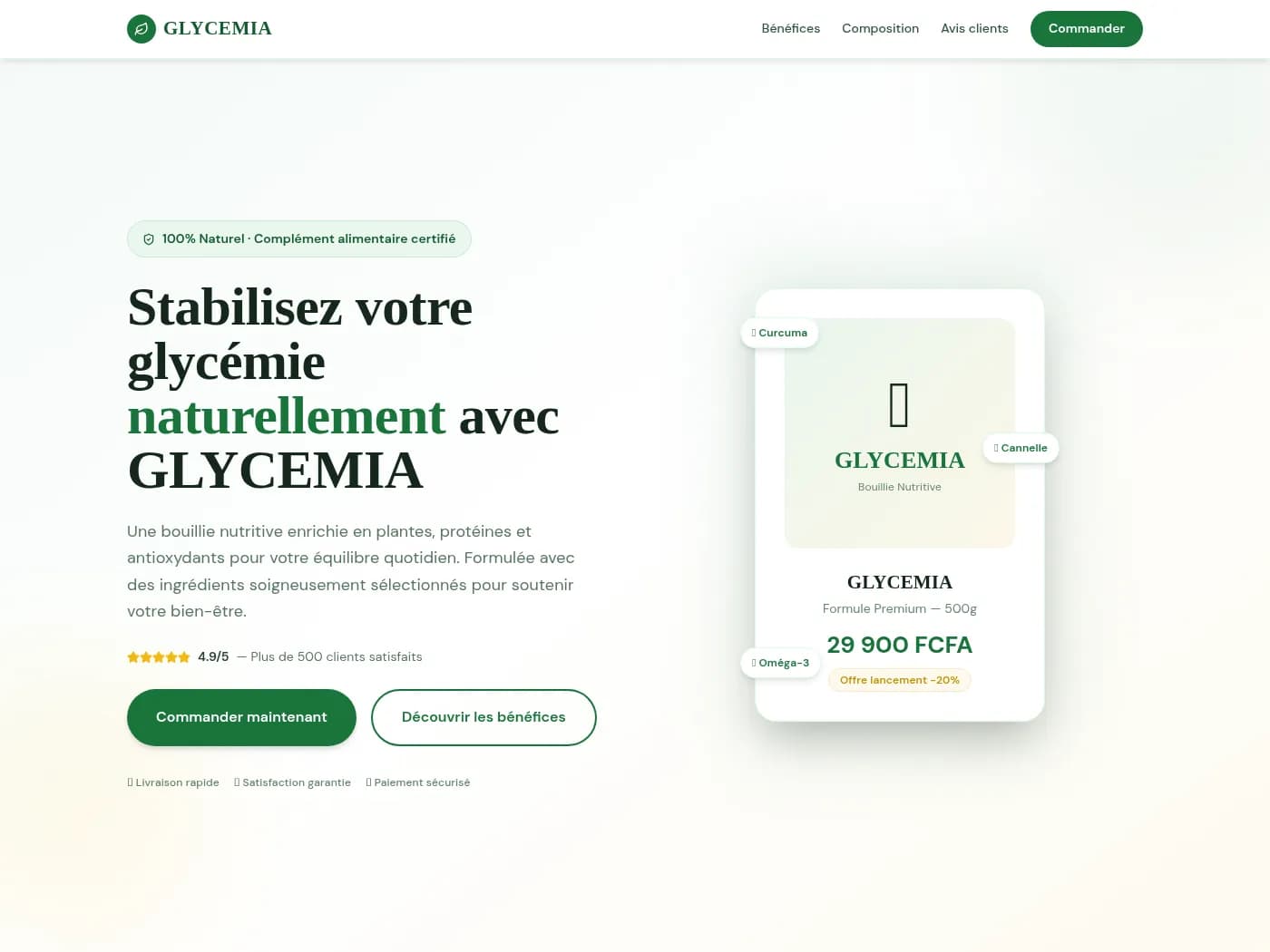 Glycemia Nutrition Landing