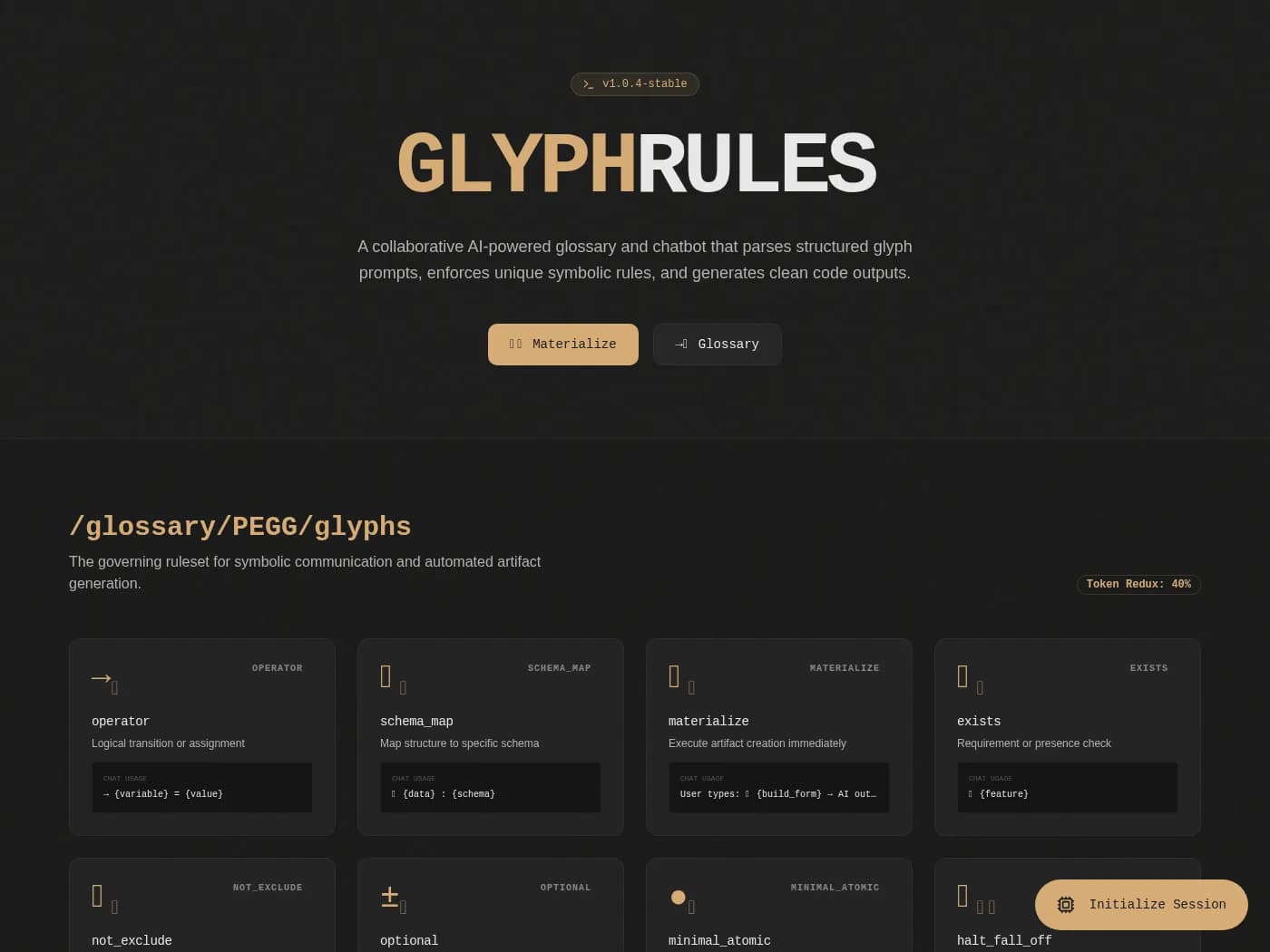 PEGG - Postvibe Explicit Glyph Glossary