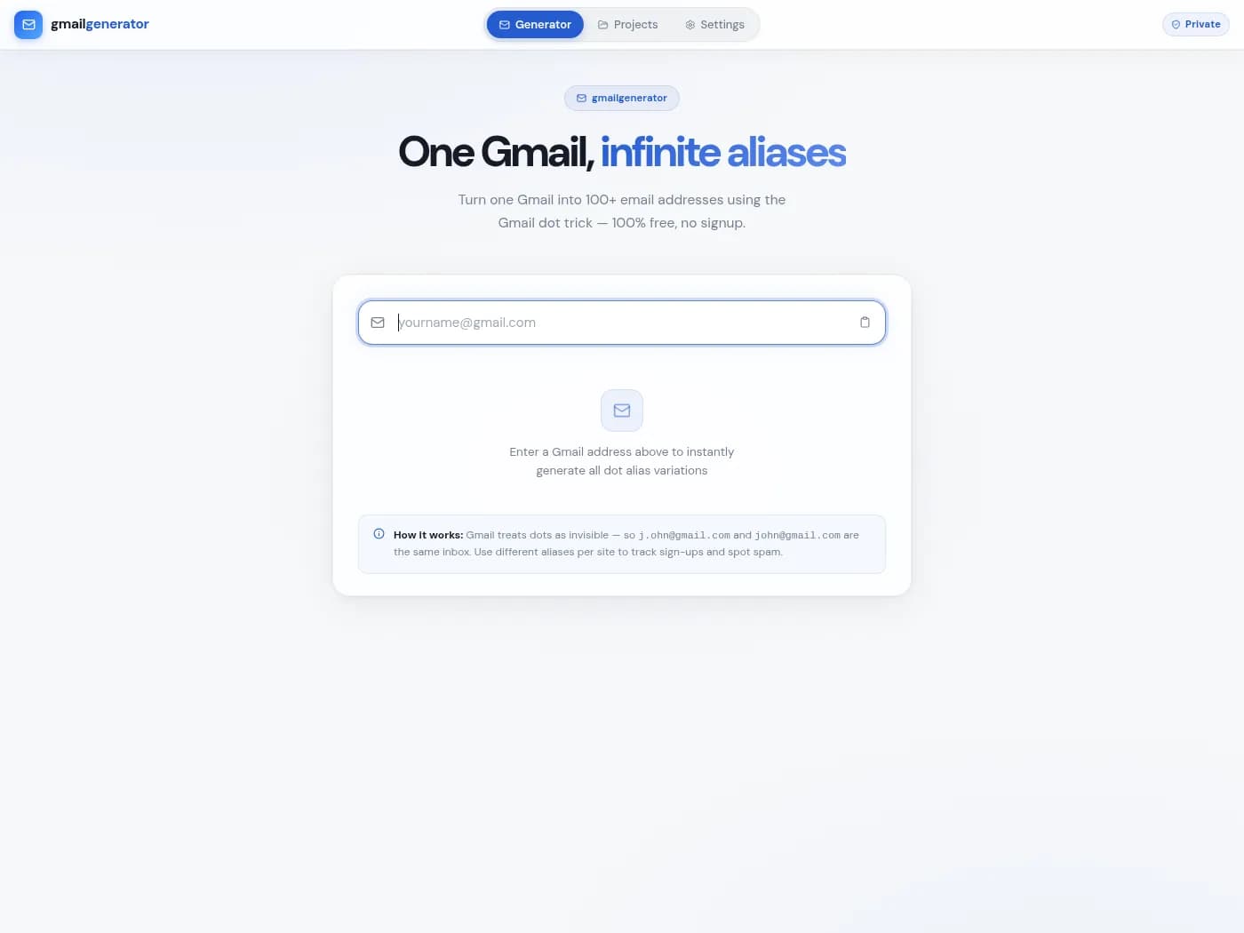 Gmail Generator Pro