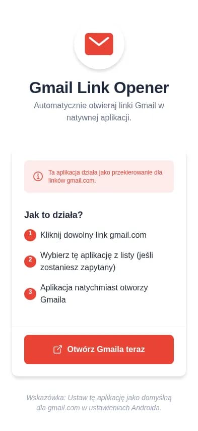 Gmail Link Opener
