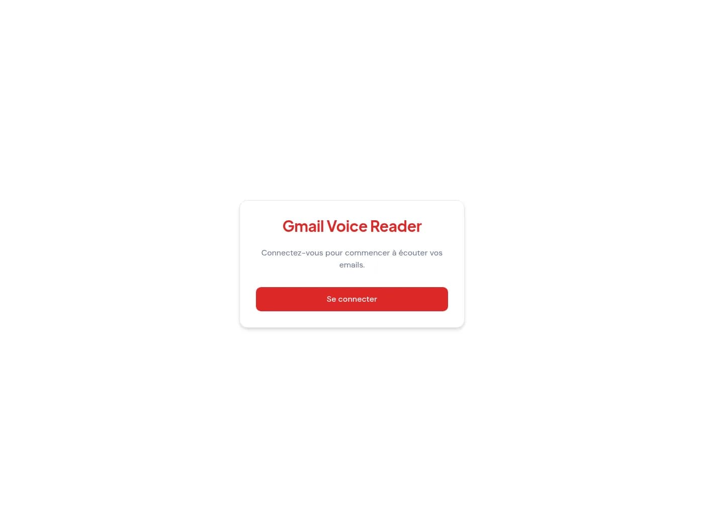 Gmail Voice Reader