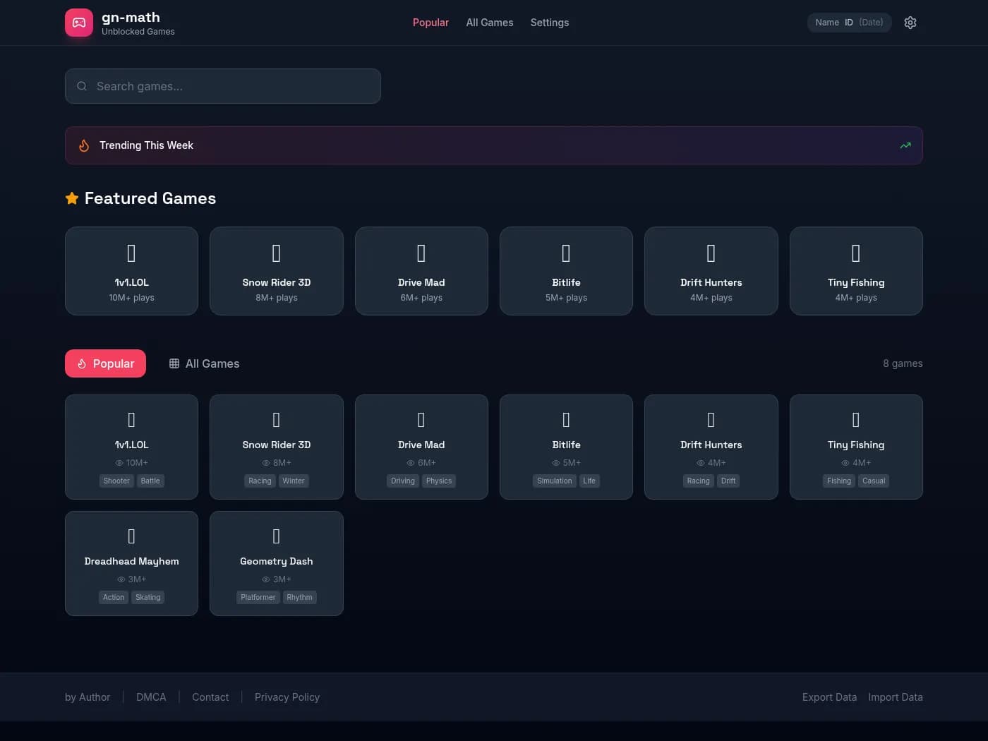 GN Math Web Clone
