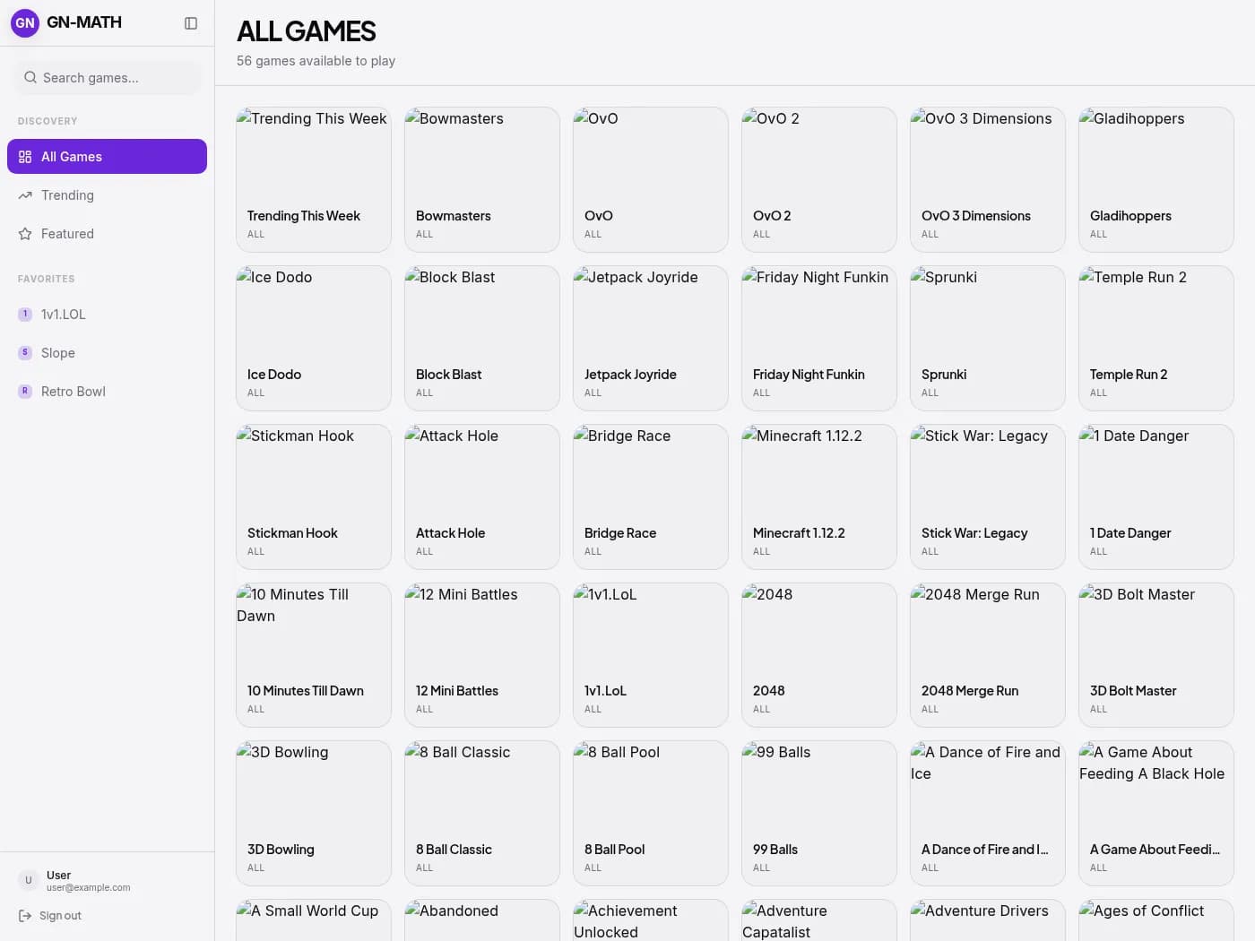 GN-MATH Games Hub