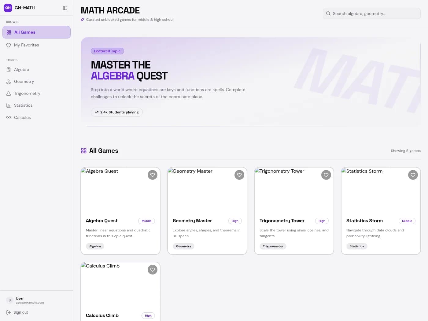 GN-Math Unblocked Games