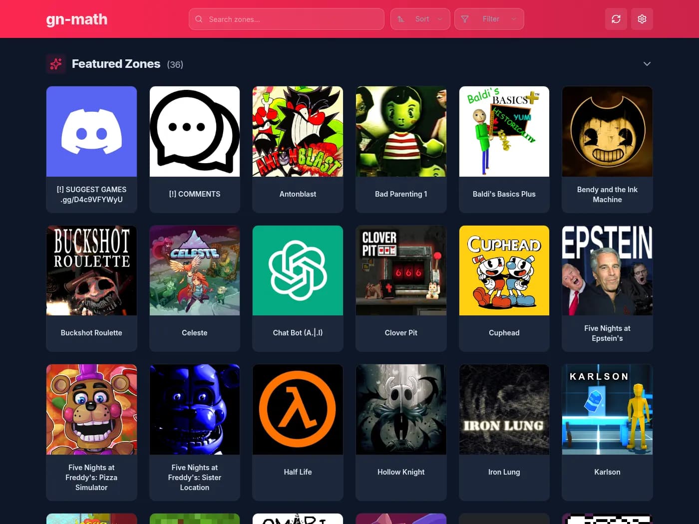 GN-Math Games Portal