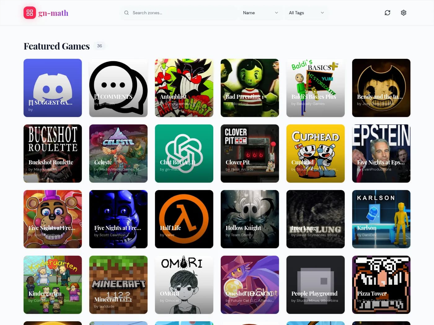GN-Math Game Hub