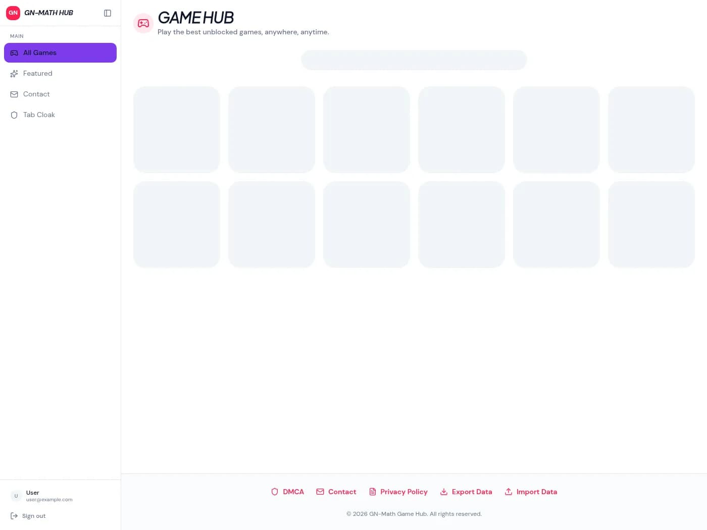 GN-Math Game Hub