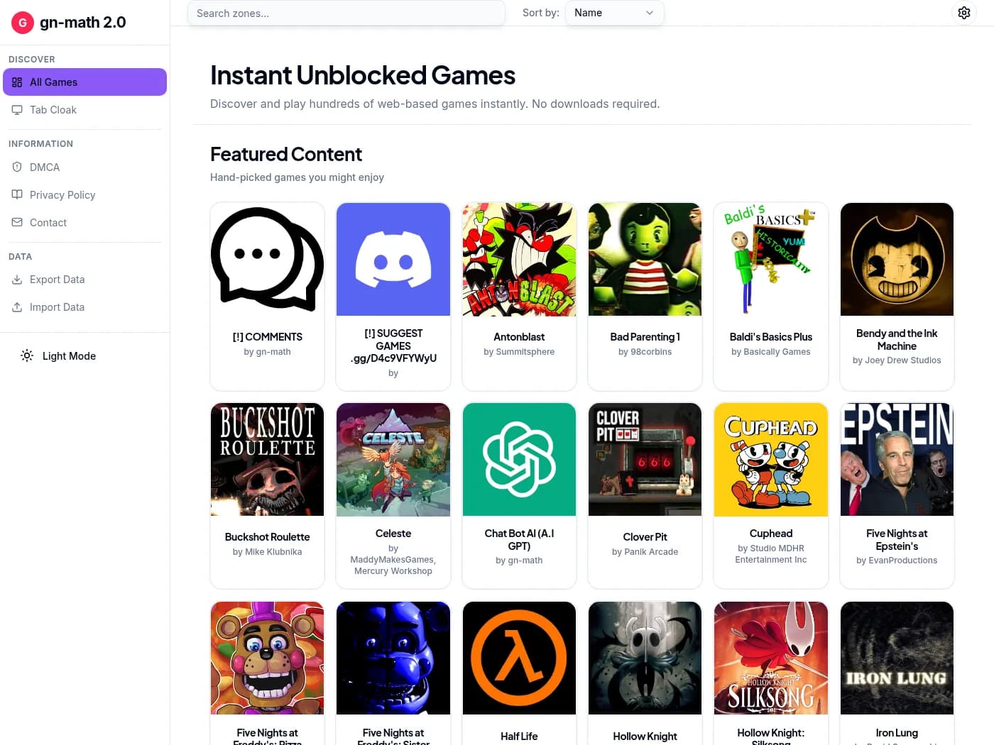 GN-Math Game Hub