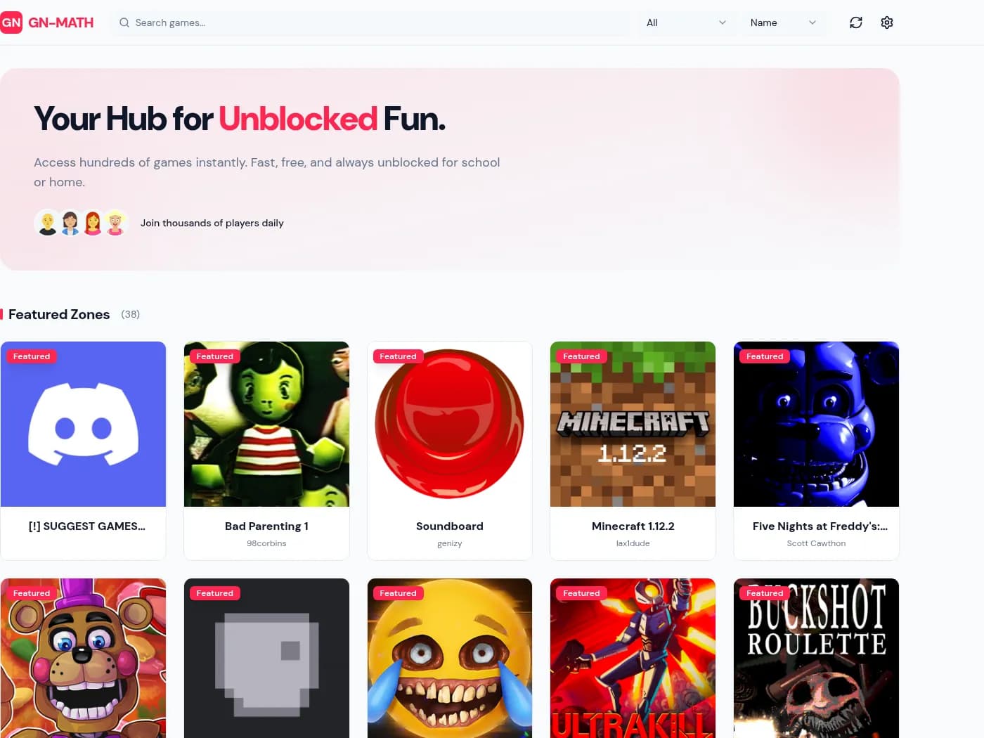 GN-Math Game Hub