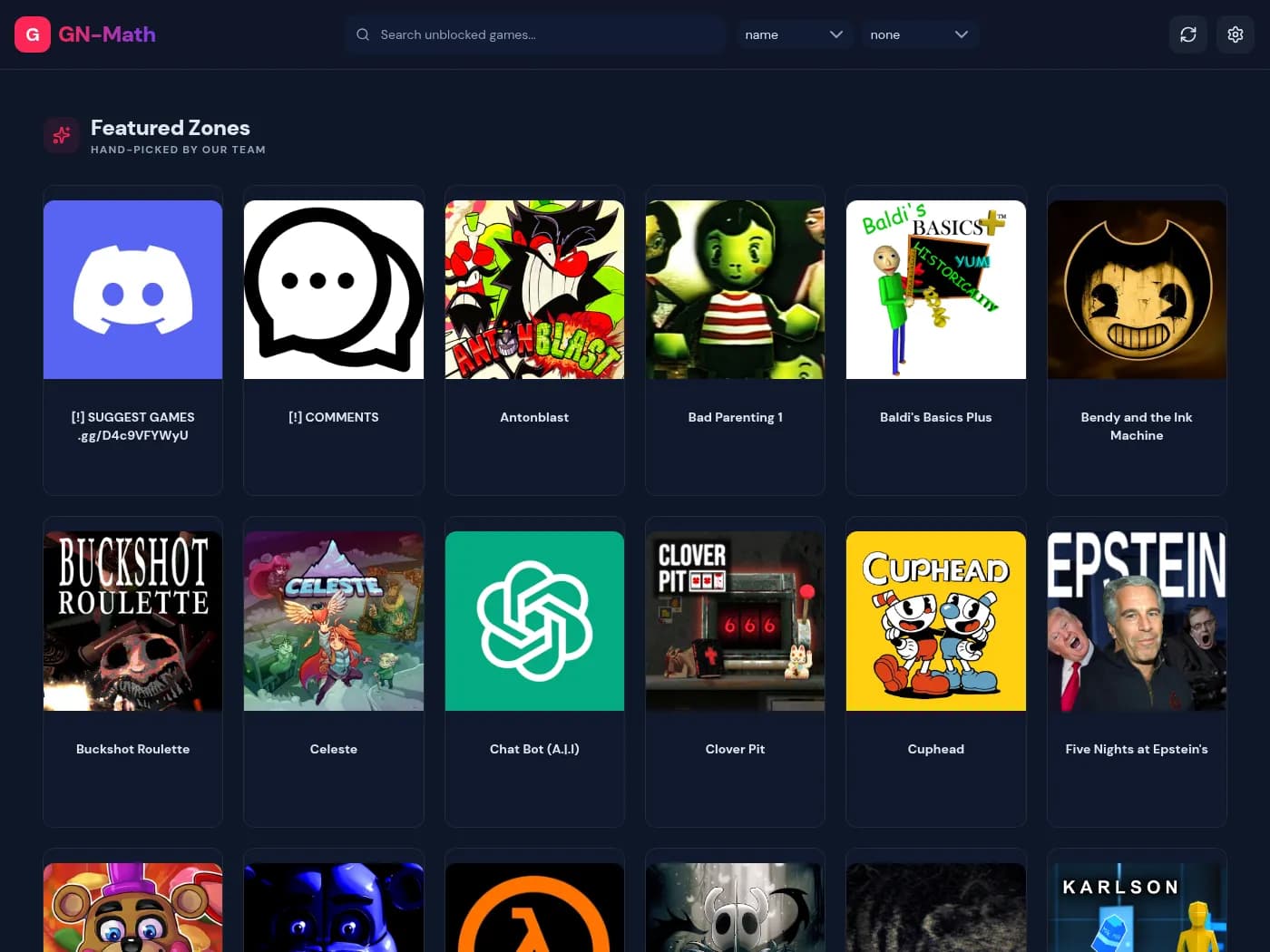 GN-Math Games Hub