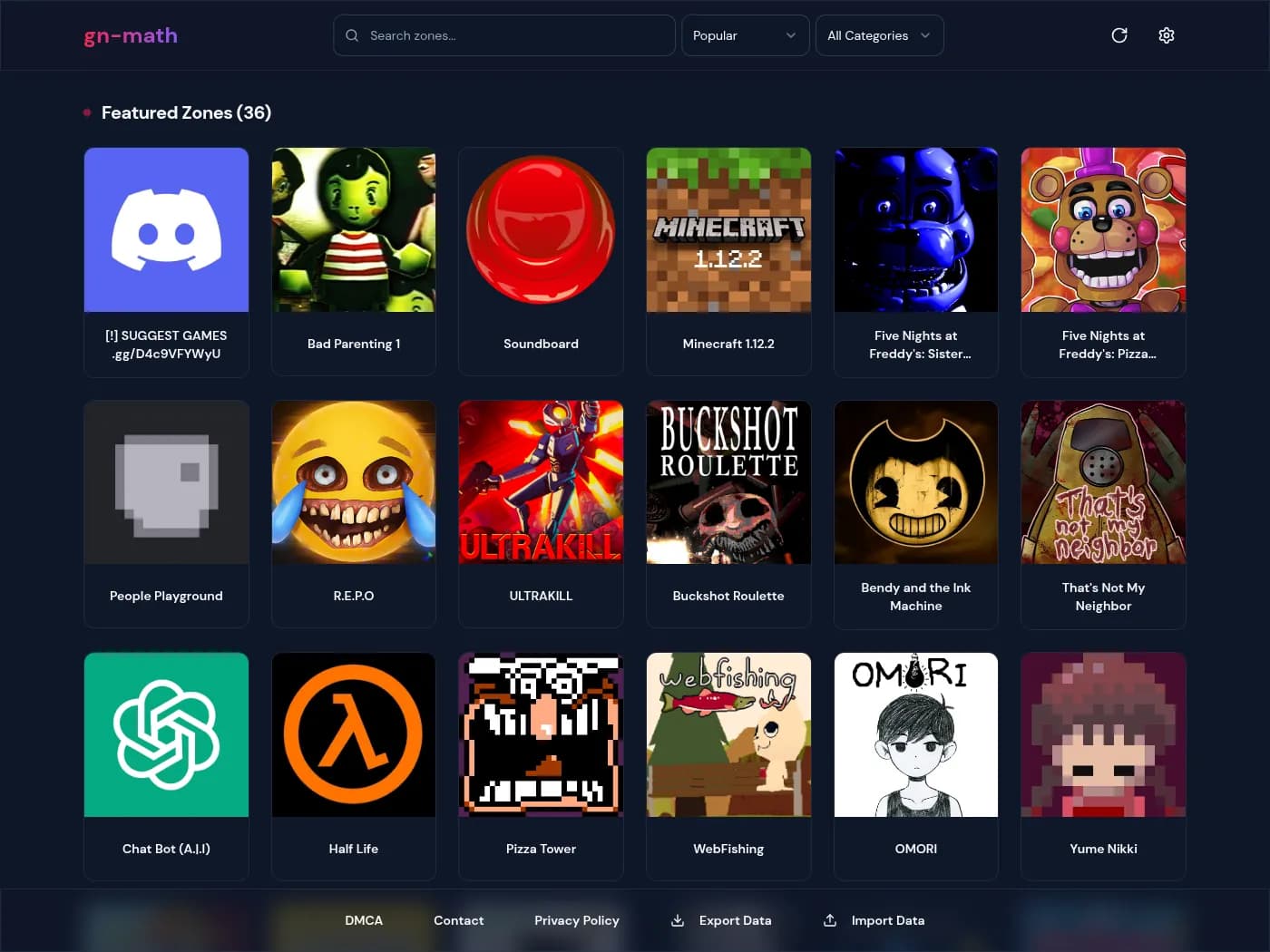 GN-Math Games Portal