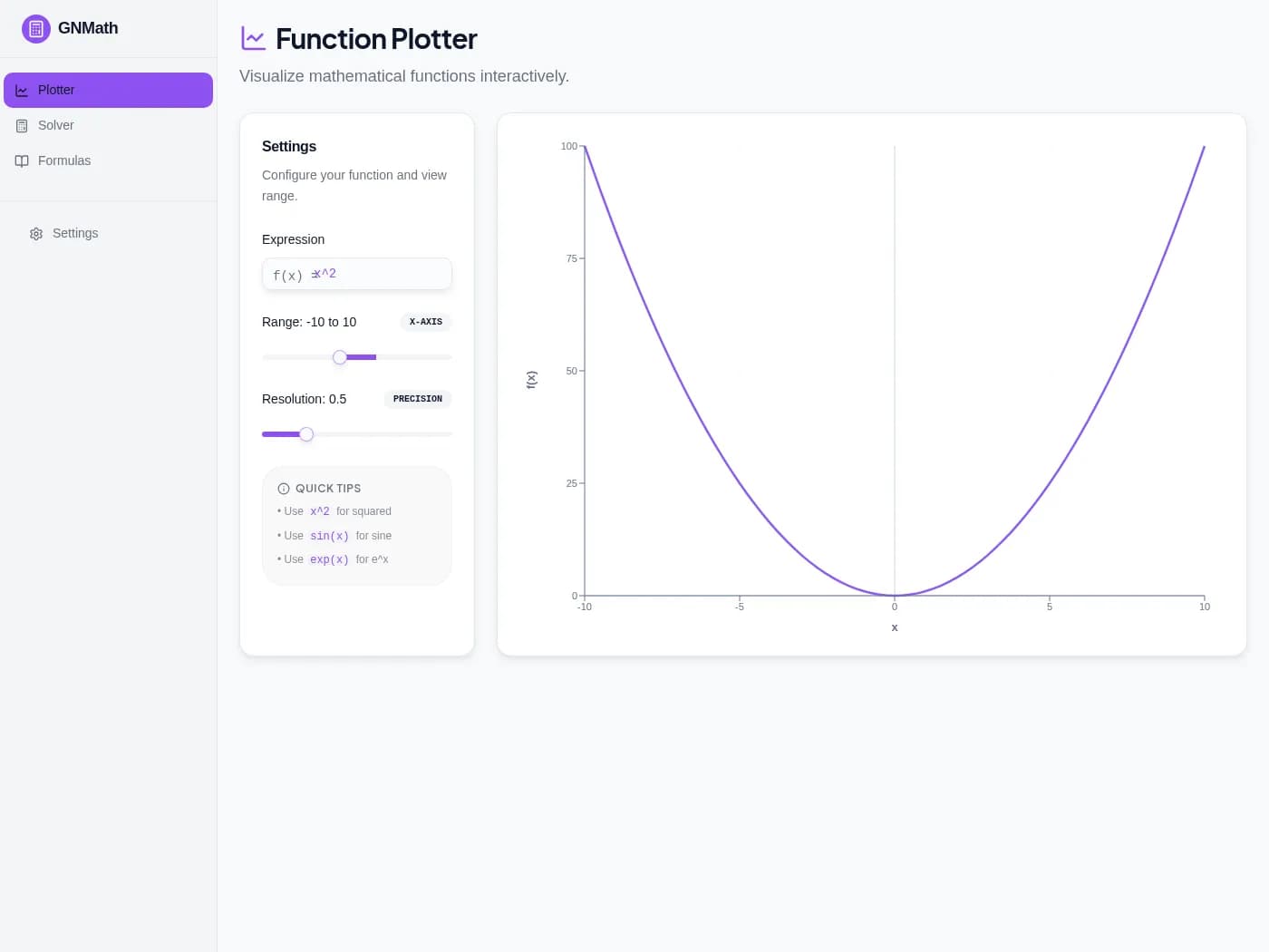GNMath Explorer