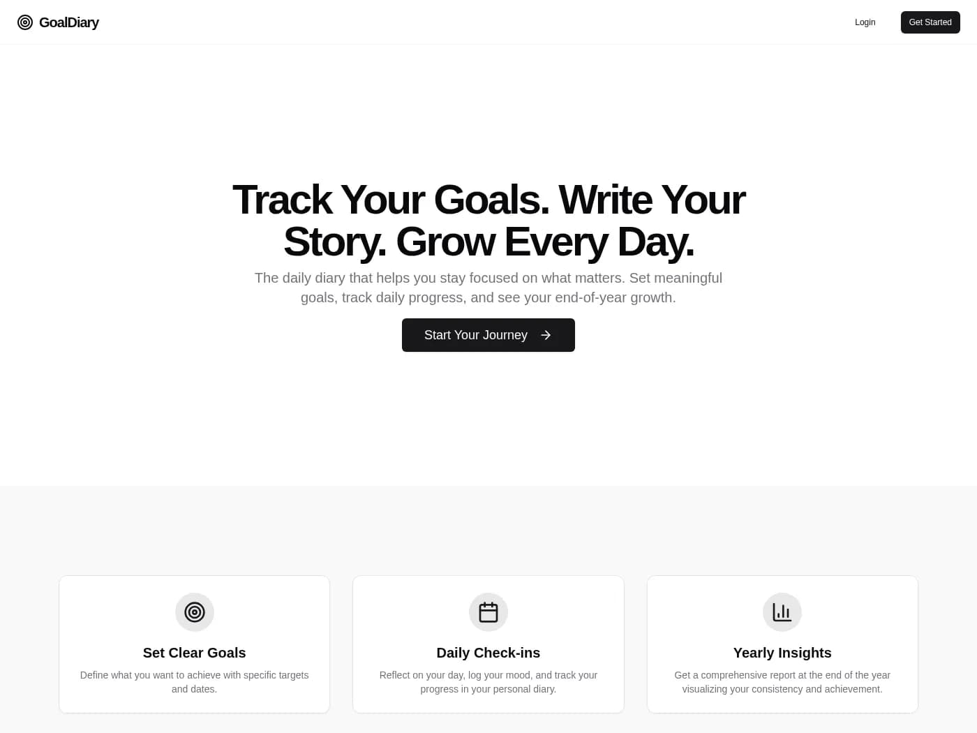 Goal Tracker Diary
