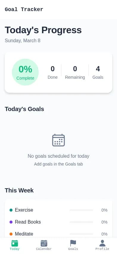 Goal Tracker App