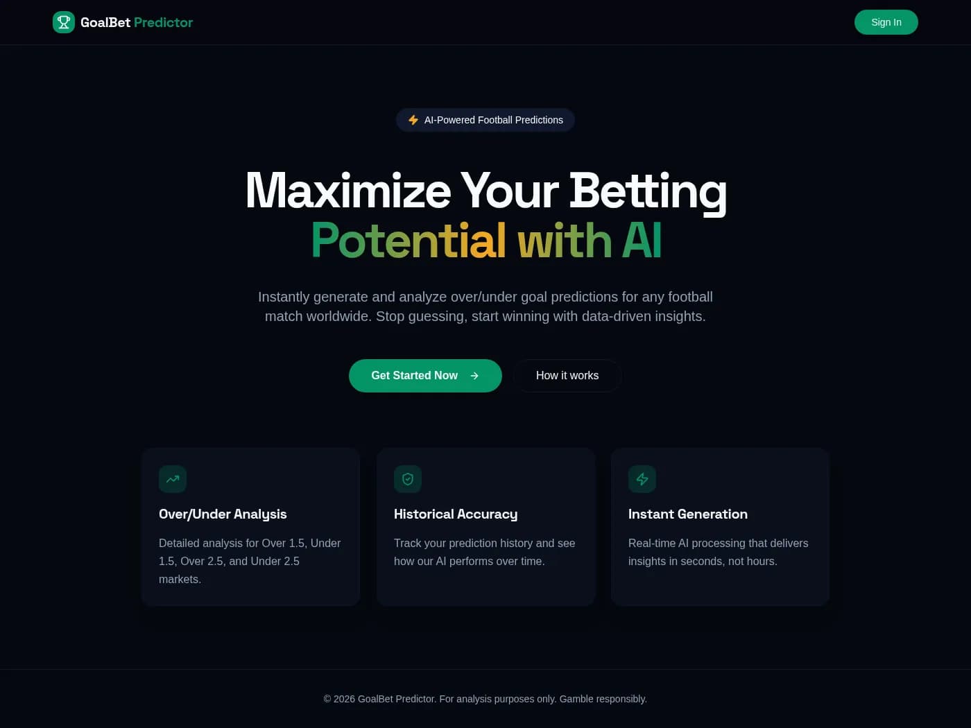 GoalBet Predictor