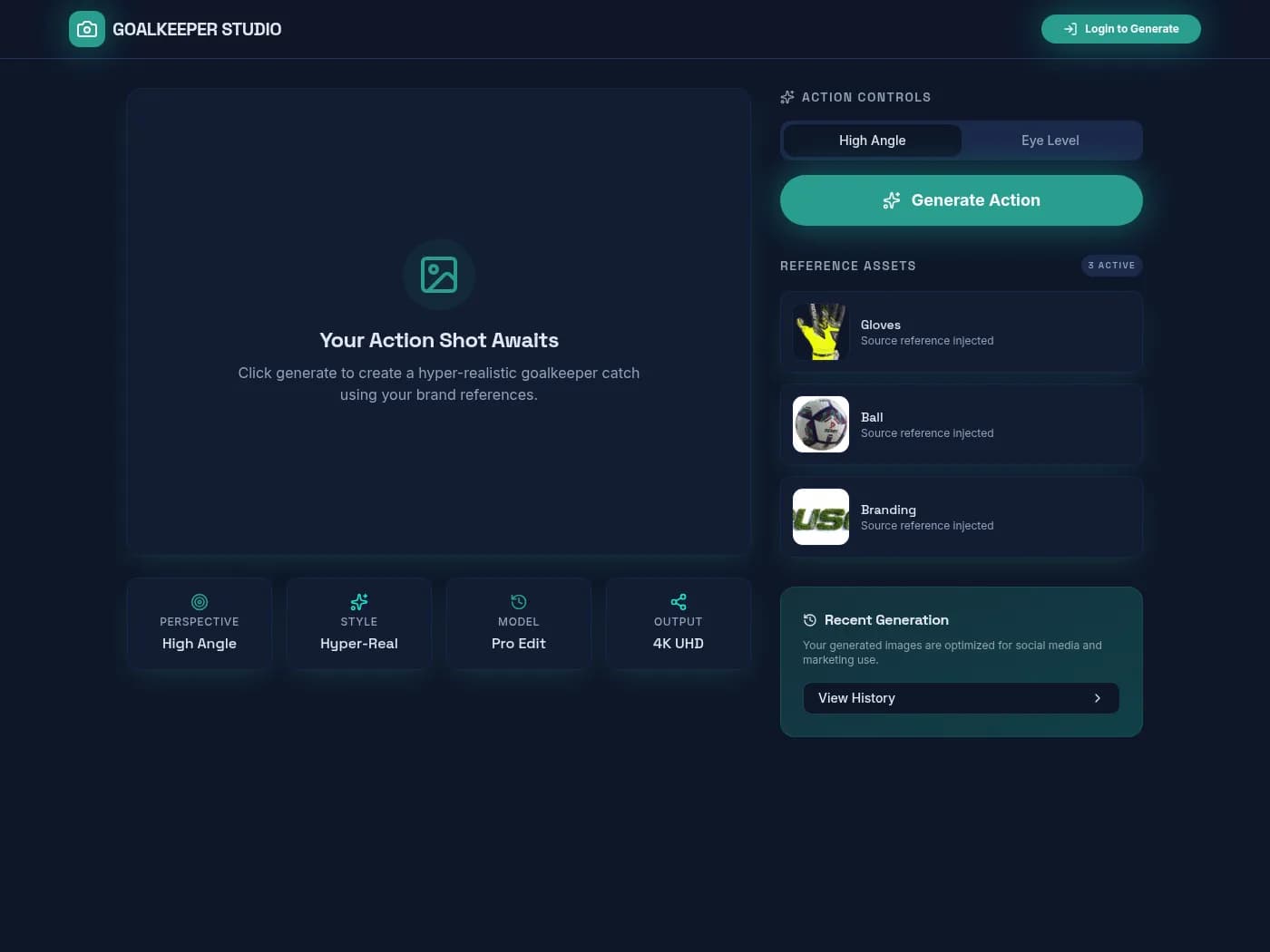 Goalkeeper Shot Generator