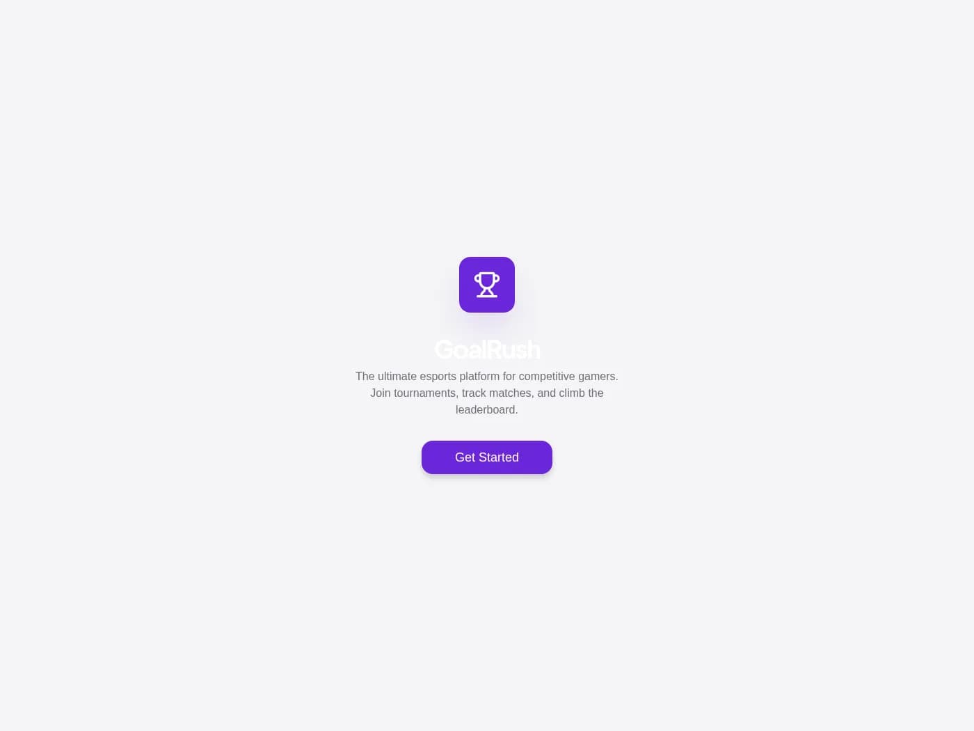 GoalRush Esports Platform