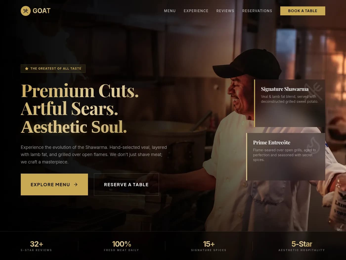 GOAT Steakhouse Luxe Site