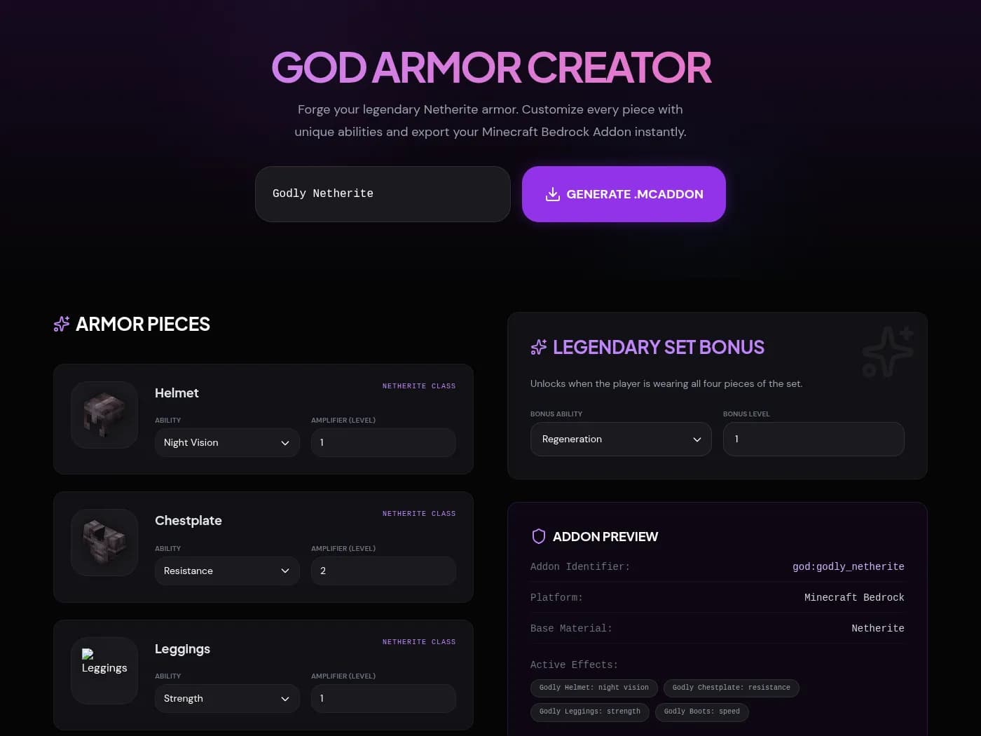 God Armor Addon