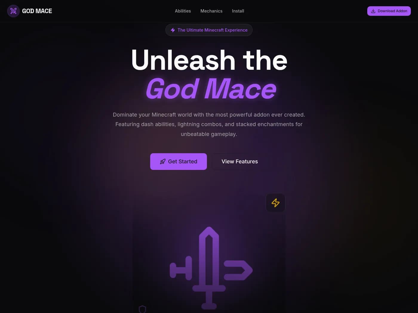 God Mace Minecraft Addon