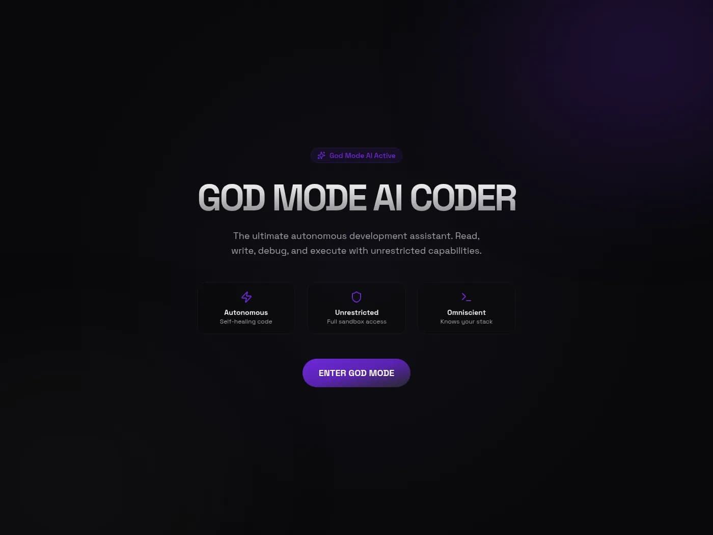 God Mode AI Coder