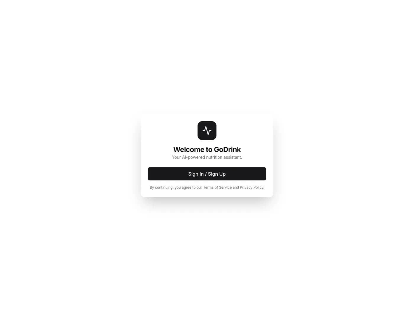 GoDrink AI Nutrition App