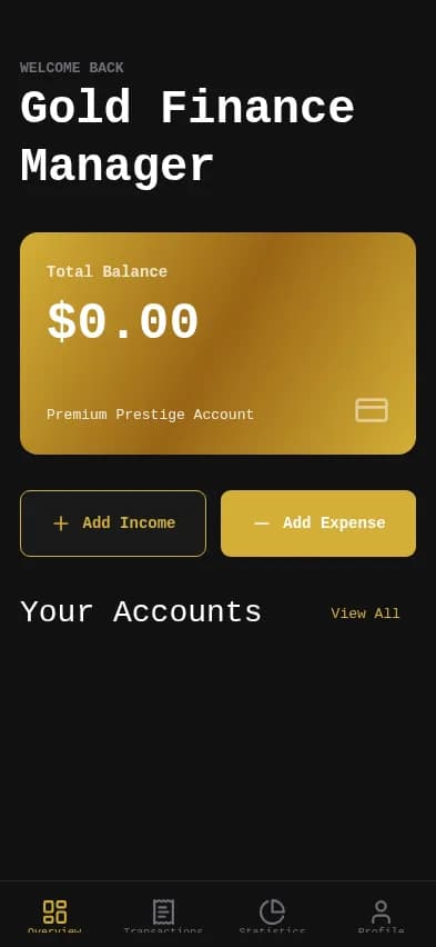 Gold Finance Manager