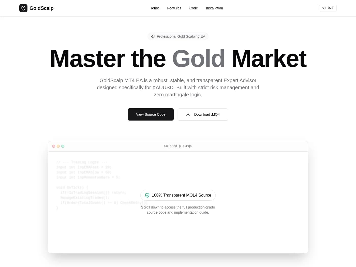 GoldScalp MT4 EA