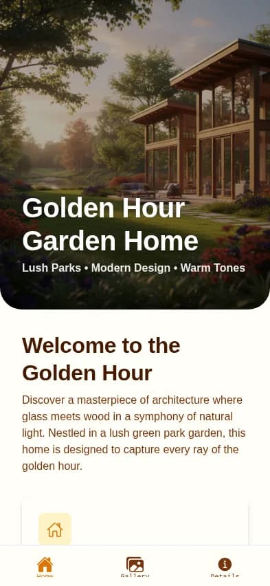 Golden Hour Garden Home