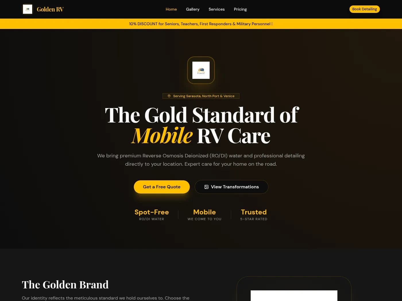 Golden RV Services Logo