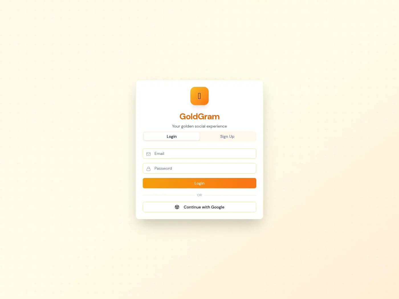 GoldGram Social App