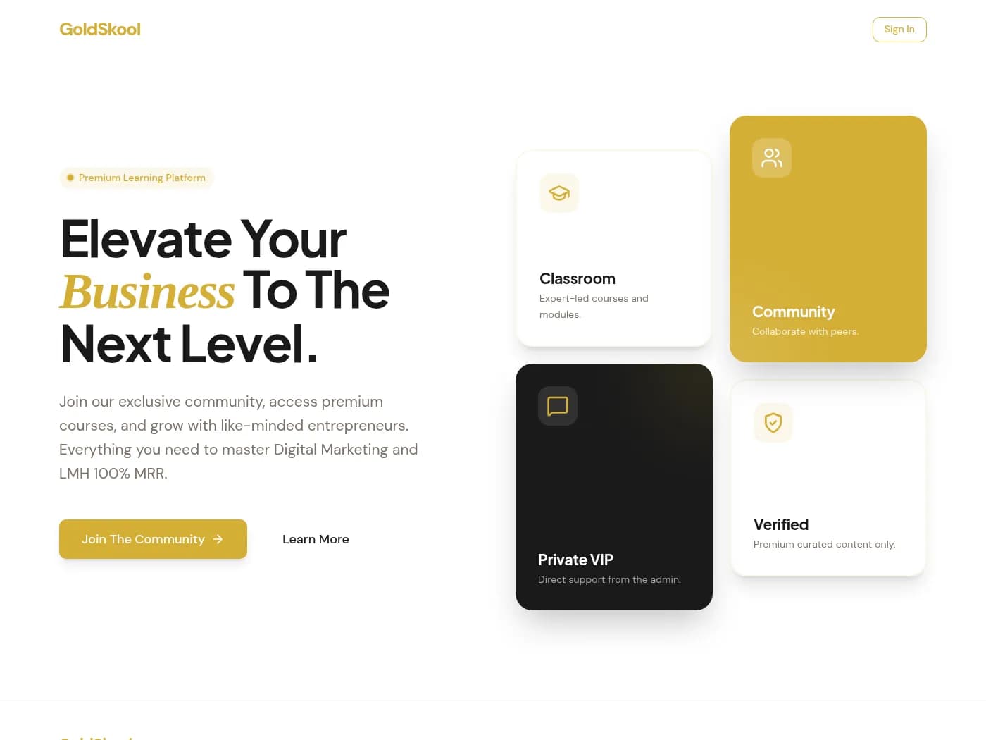 GoldSkool Platform