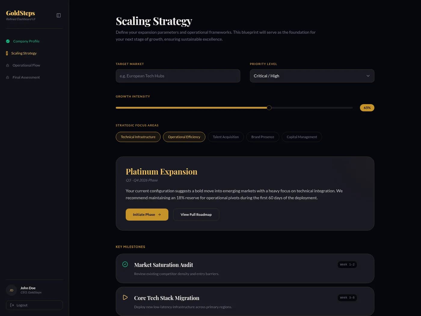 GoldSteps UI Kit