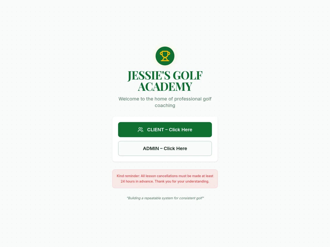 Jessie's Golf Academy App