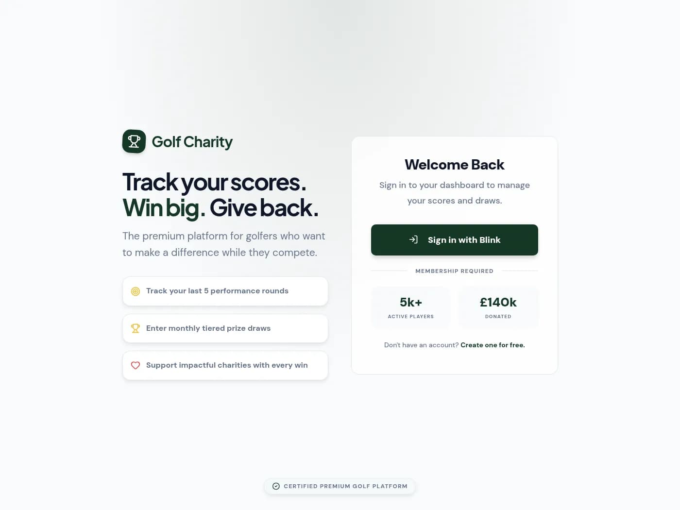 Golf Charity Platform