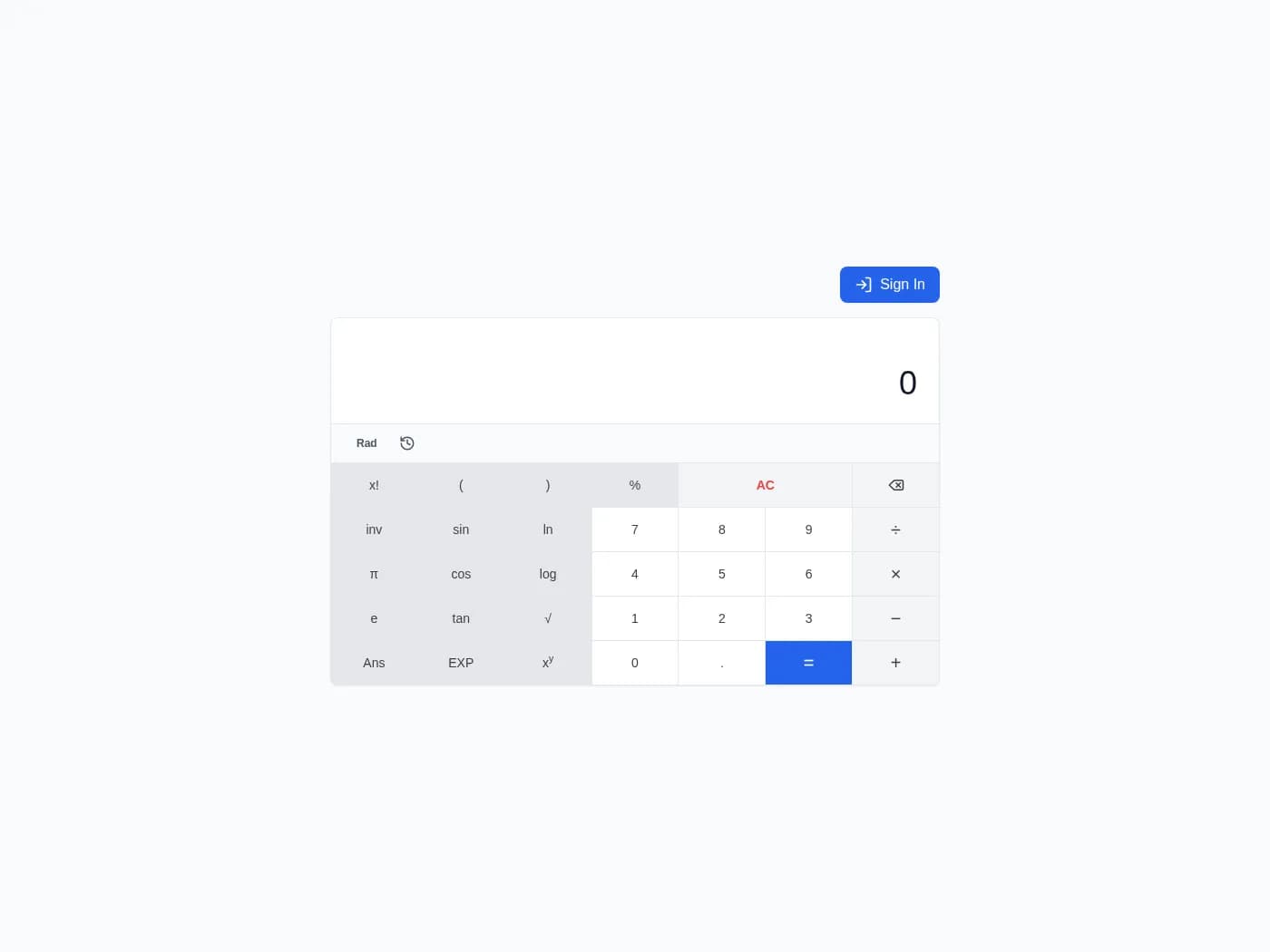 Google Calc App