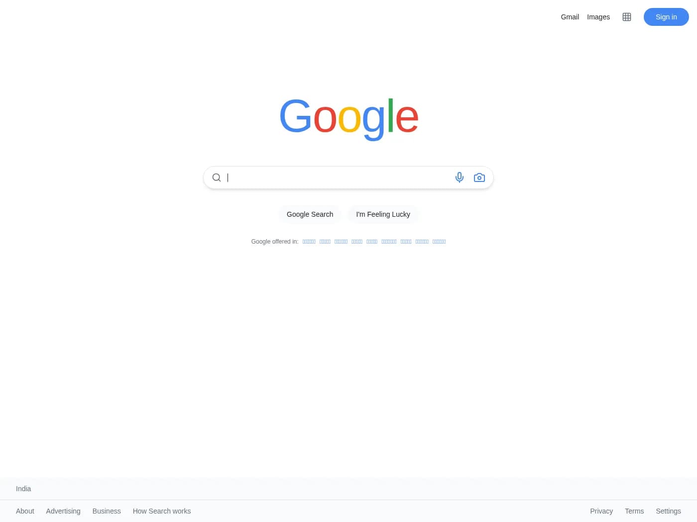 Google Homepage Clone