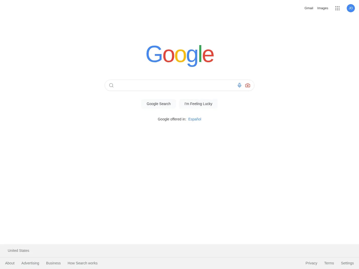 Google Homepage Clone