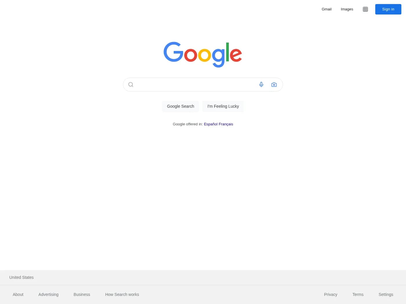 Google Homepage Clone