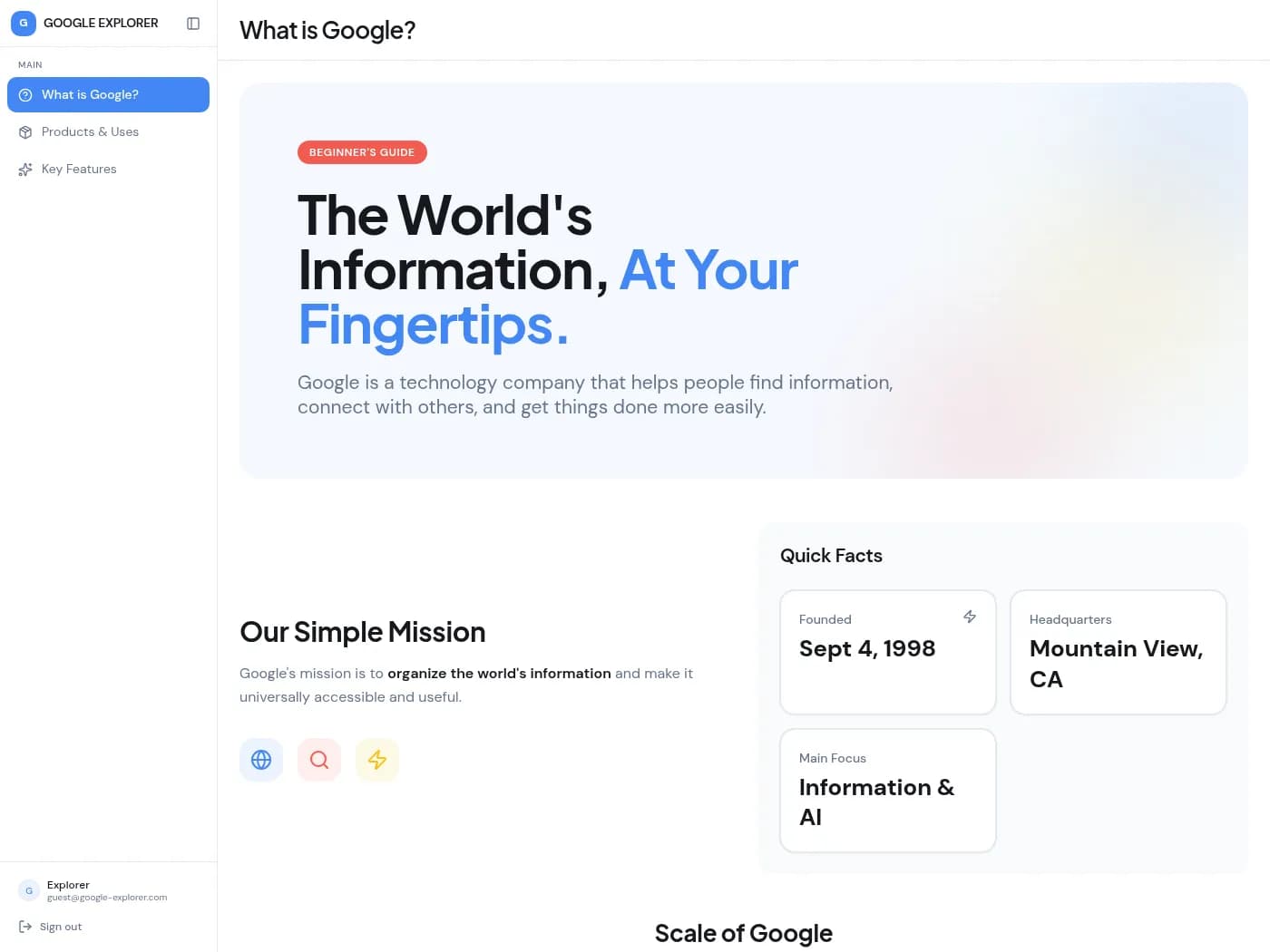 Google Info Explorer