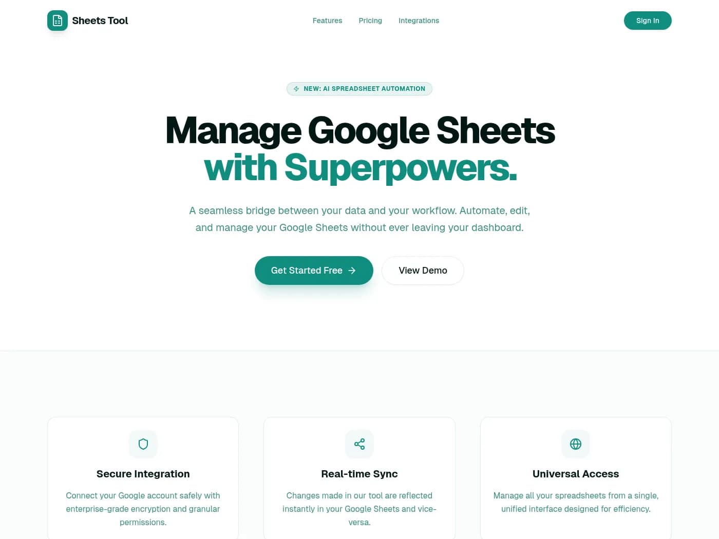 Google Sheets Companion