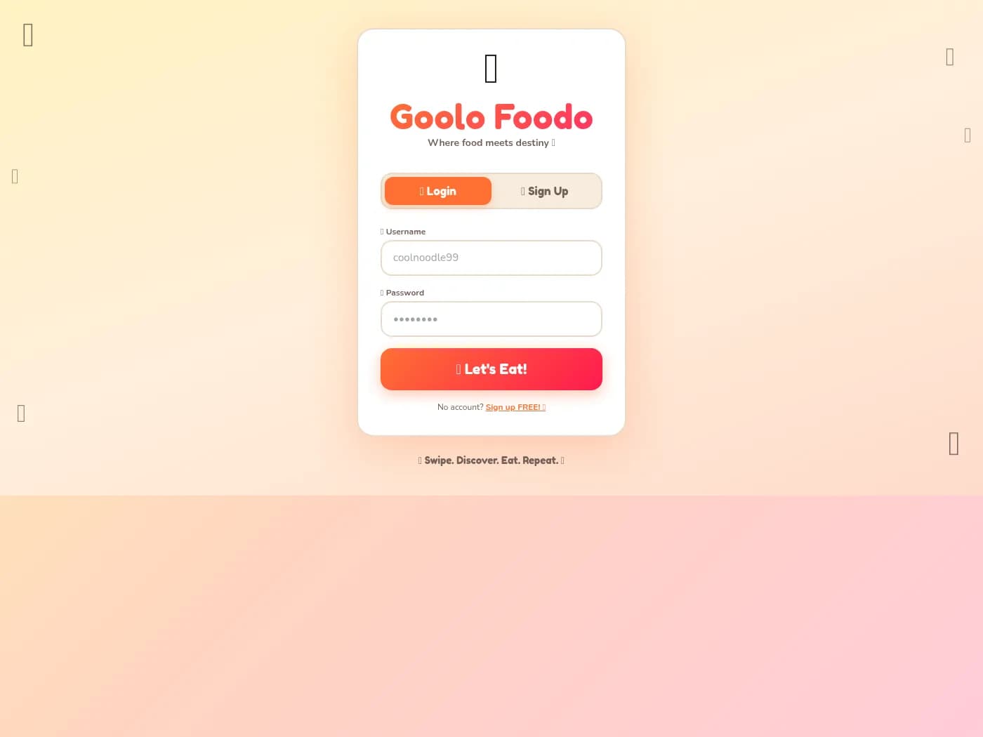 Goolo Foodo Fun App