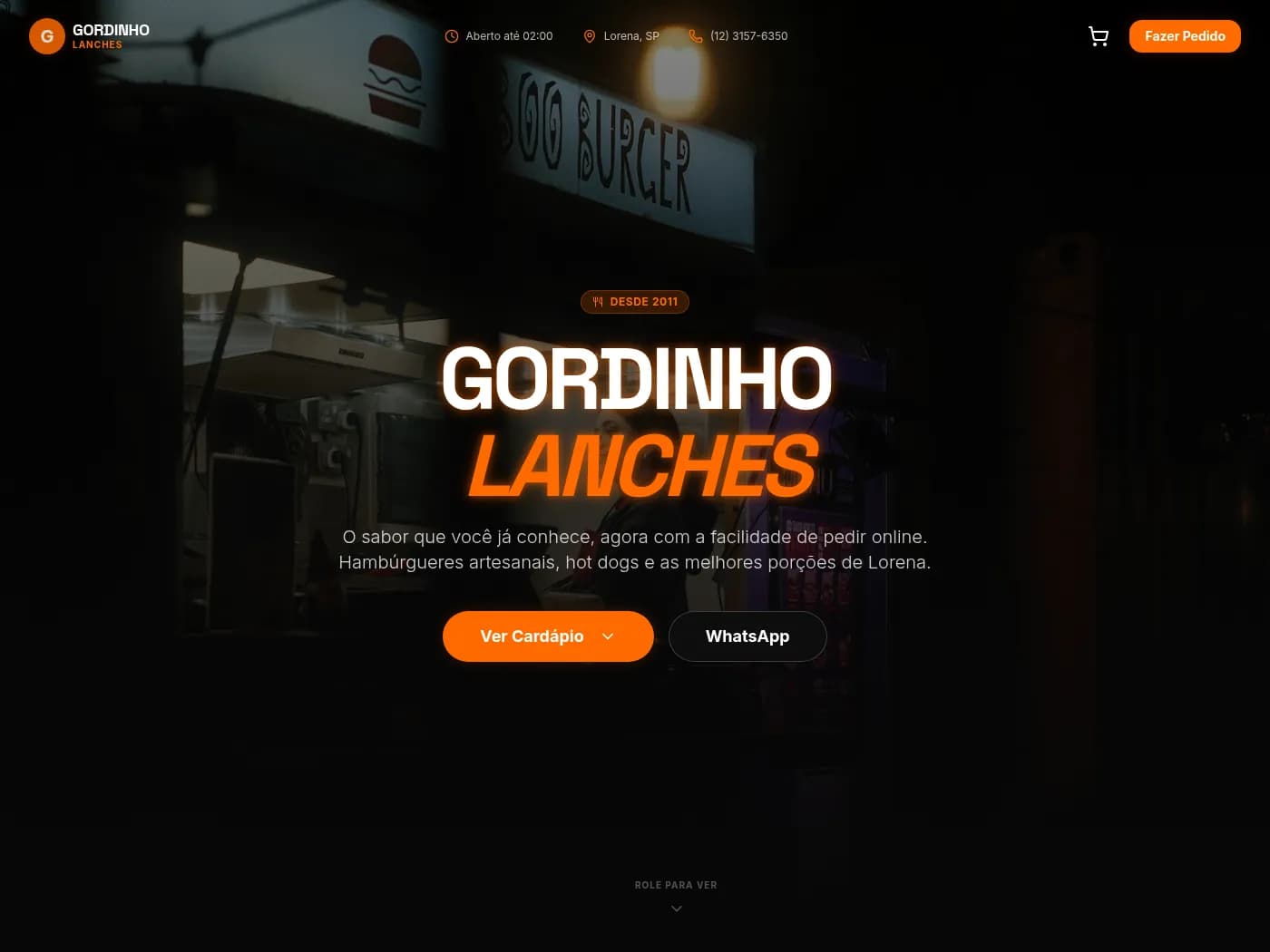 Gordinho Lanches Digital Menu