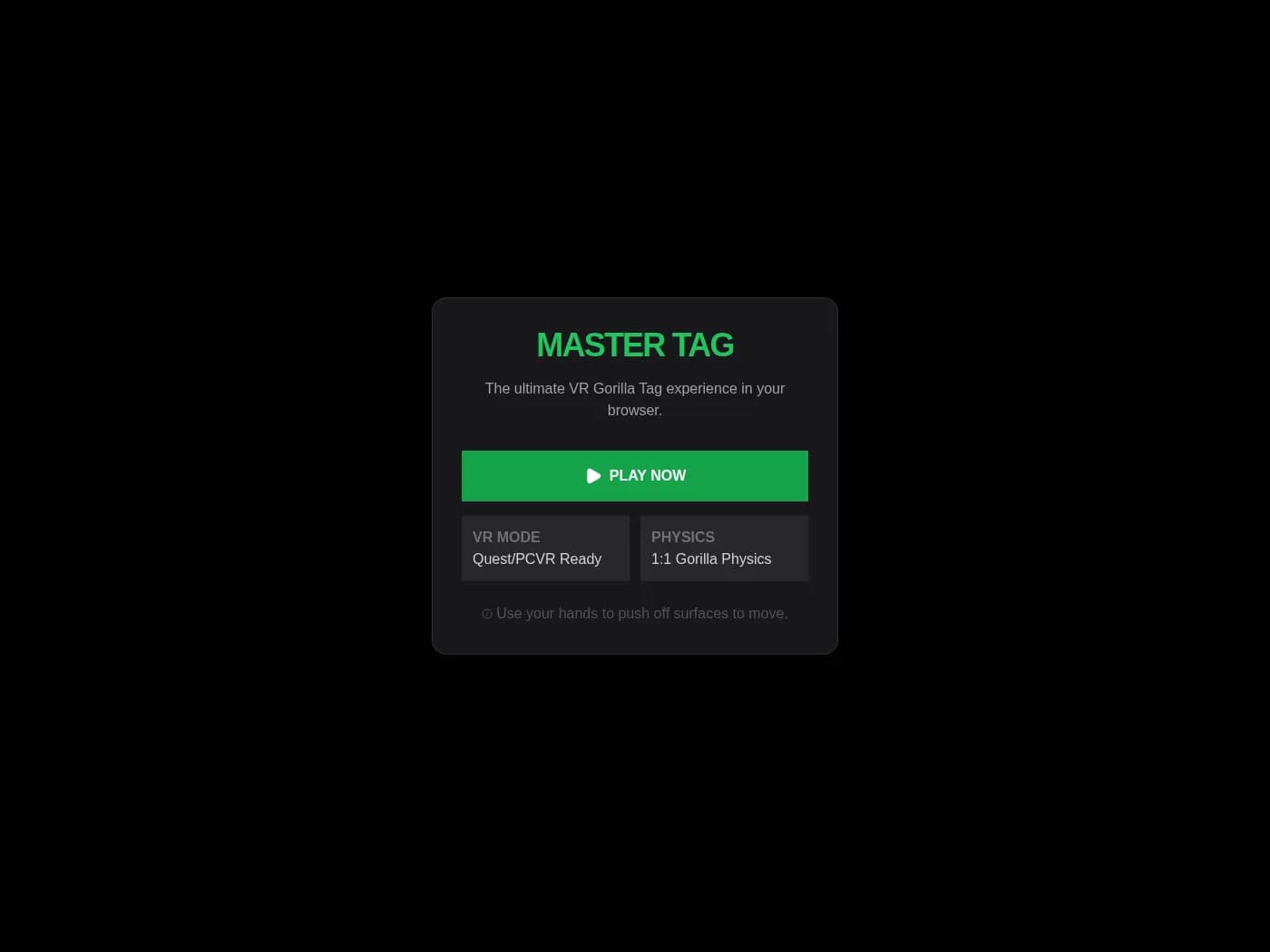 Gorilla Tag VR Web