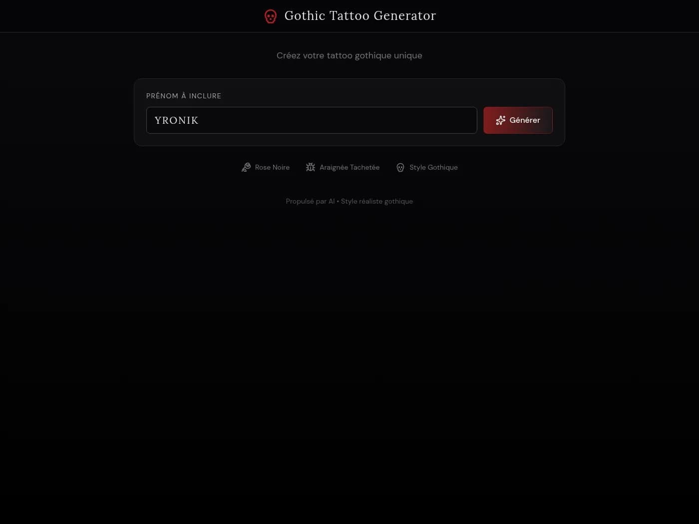 Gothic Tattoo Design Generator