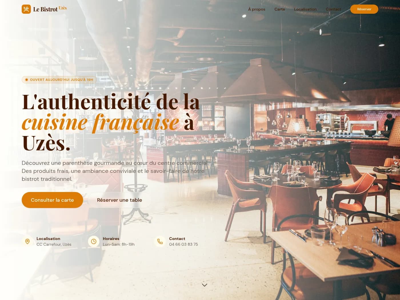 Le Gourmet Landing Page