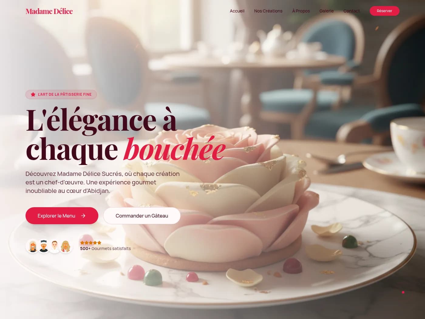 Le Gourmet Landing Page
