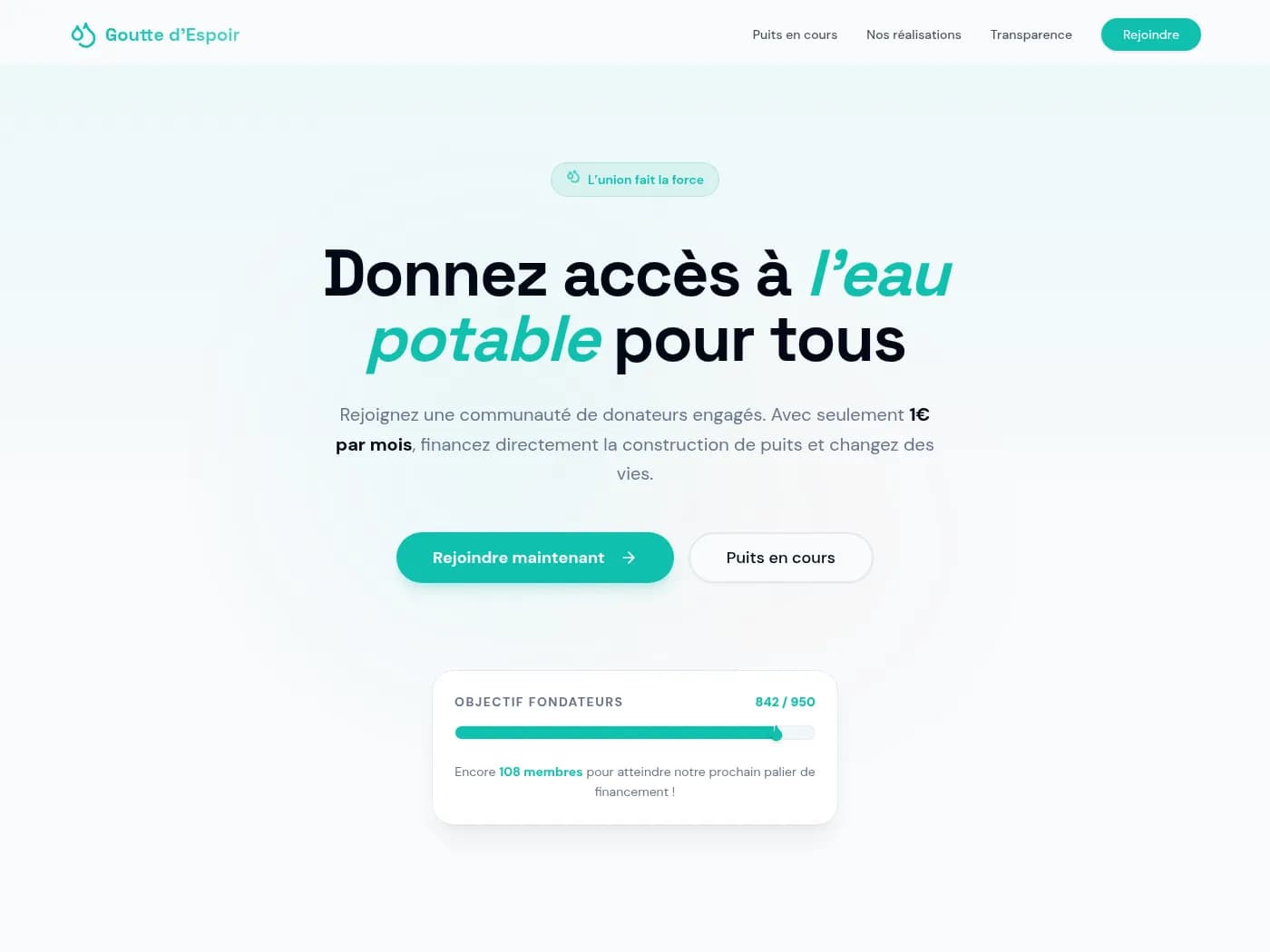 Goutte d’Espoir Platform