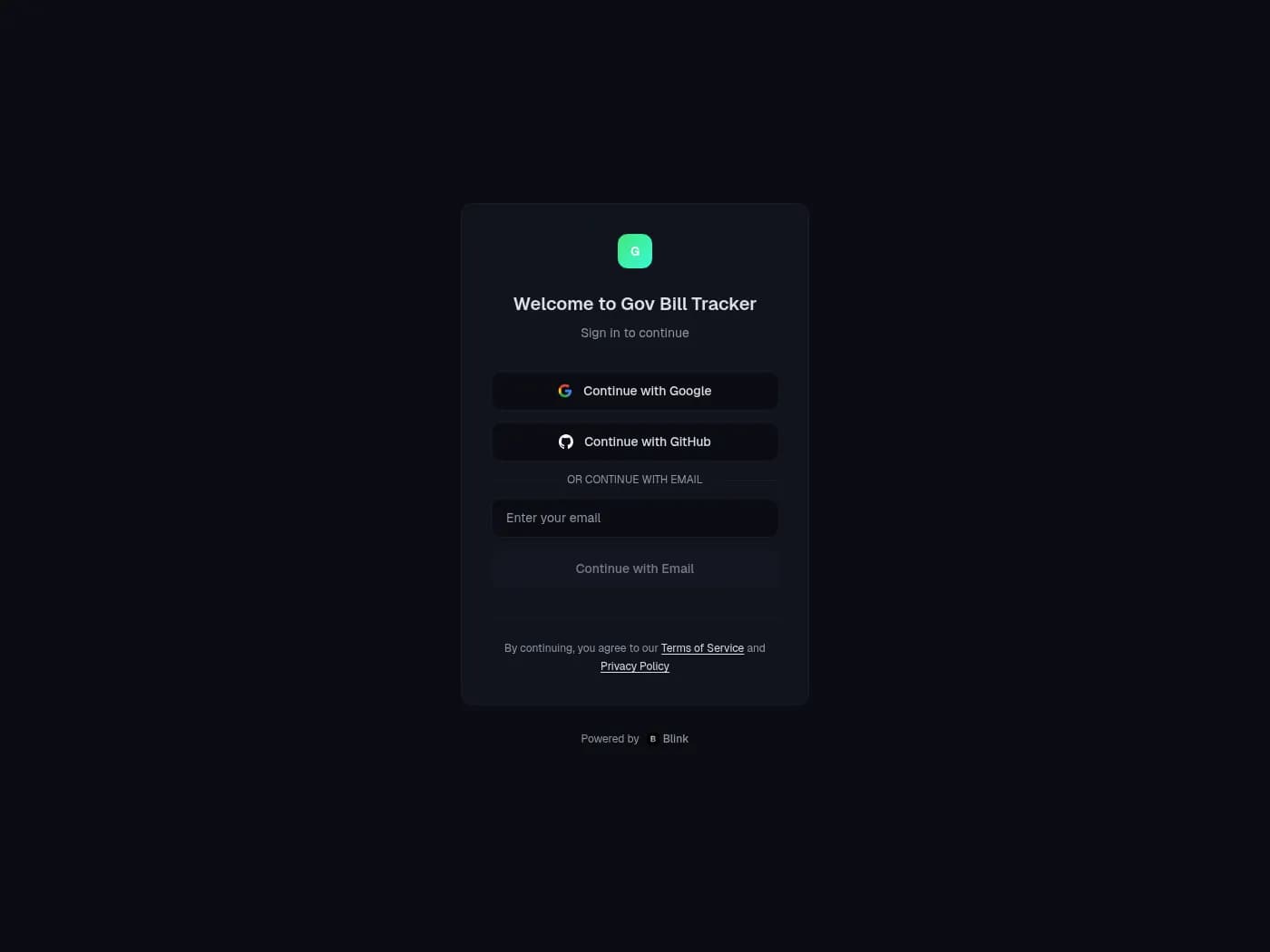 Gov Bill Tracker